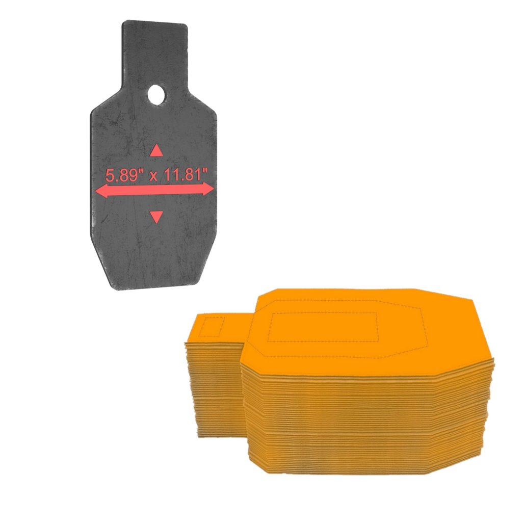 Half Size A-C Zone Steel Target + 60 Paper Targets – Solid Tactical ...