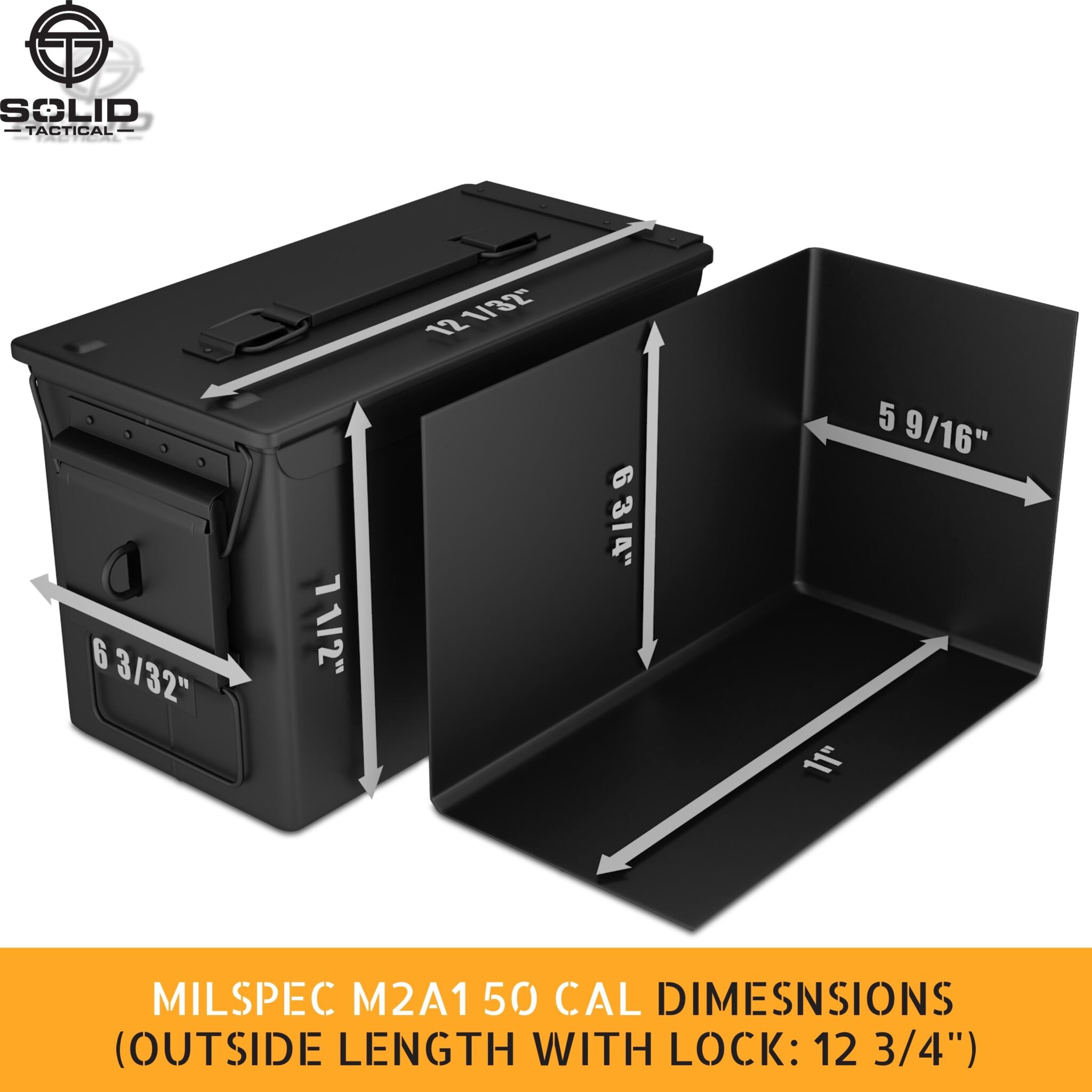 50 Cal Matte Black with Welded Lock Kit – Solid Tactical Outdoor ...